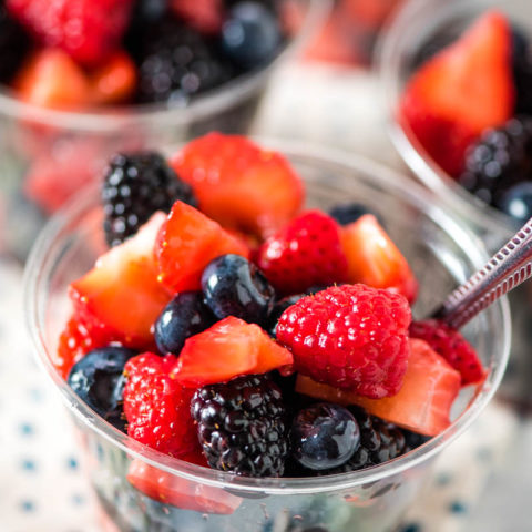 Easy Mixed Berry Fruit Cups | Flour on My Fingers