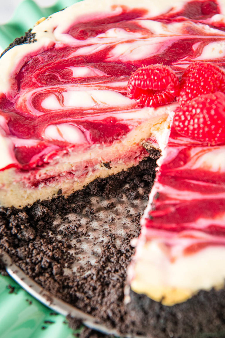 Easy Instant Pot Raspberry Cheesecake Recipe From Scratch - Flour on My ...