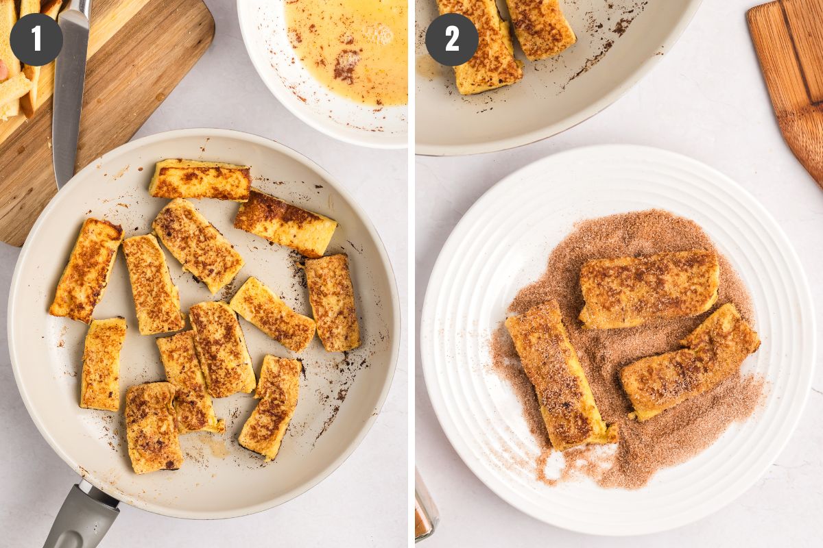 Homemade Cinnamon French Toast Sticks for Breakfast - Flour on My Fingers