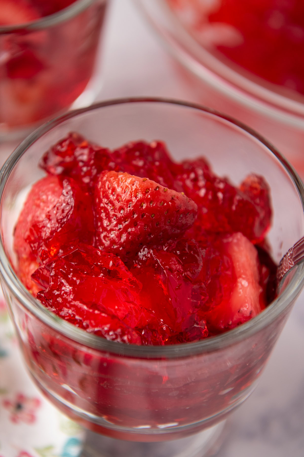 Easy Jello With Strawberries Inside From Mom's Kitchen - Flour on My ...